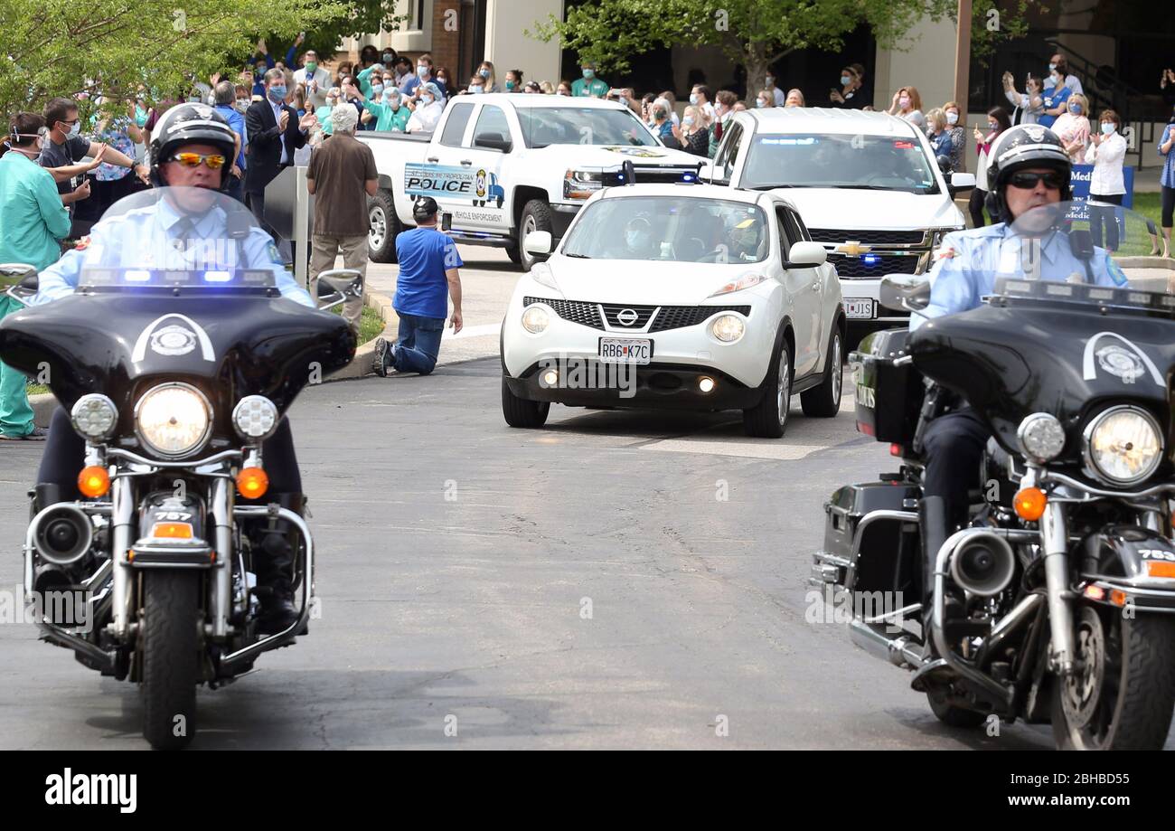 Chesterfield, USA. 24th Apr 2020. St. Louis Metropolitan motorcycle ...