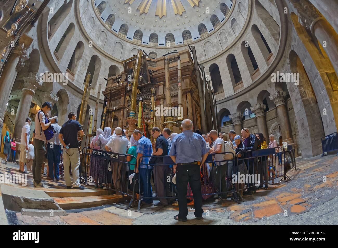 Holy Sepulchre Church in Jerusalem fisheye lens shot Stock Photo - Alamy