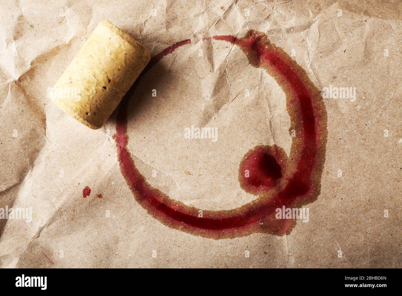 Wine stain on crumpled paper background Stock Photo - Alamy