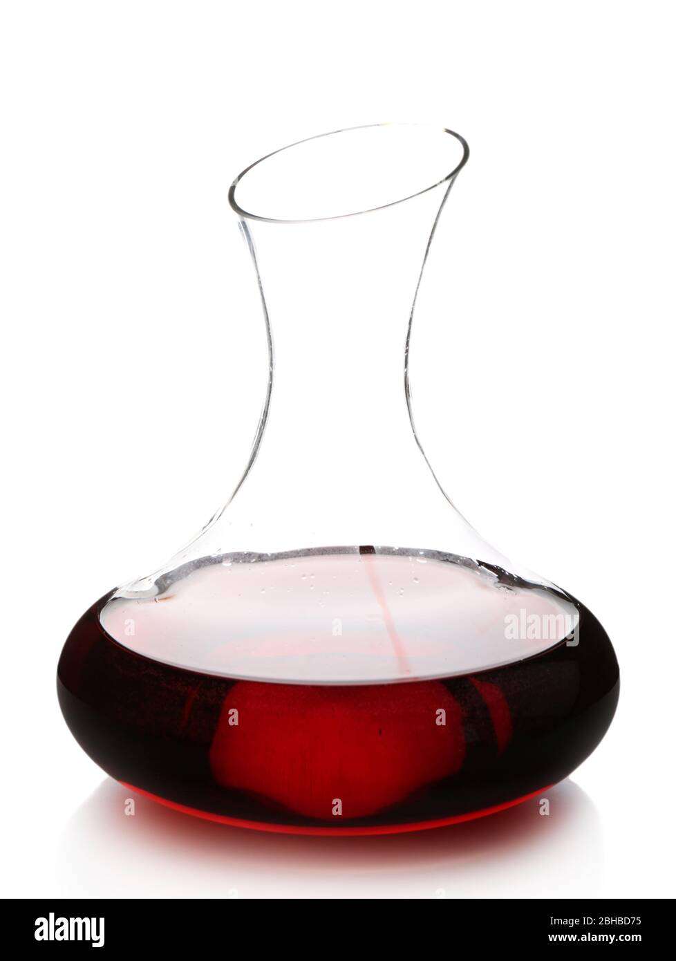 Glass carafe of red wine isolated on white Stock Photo - Alamy
