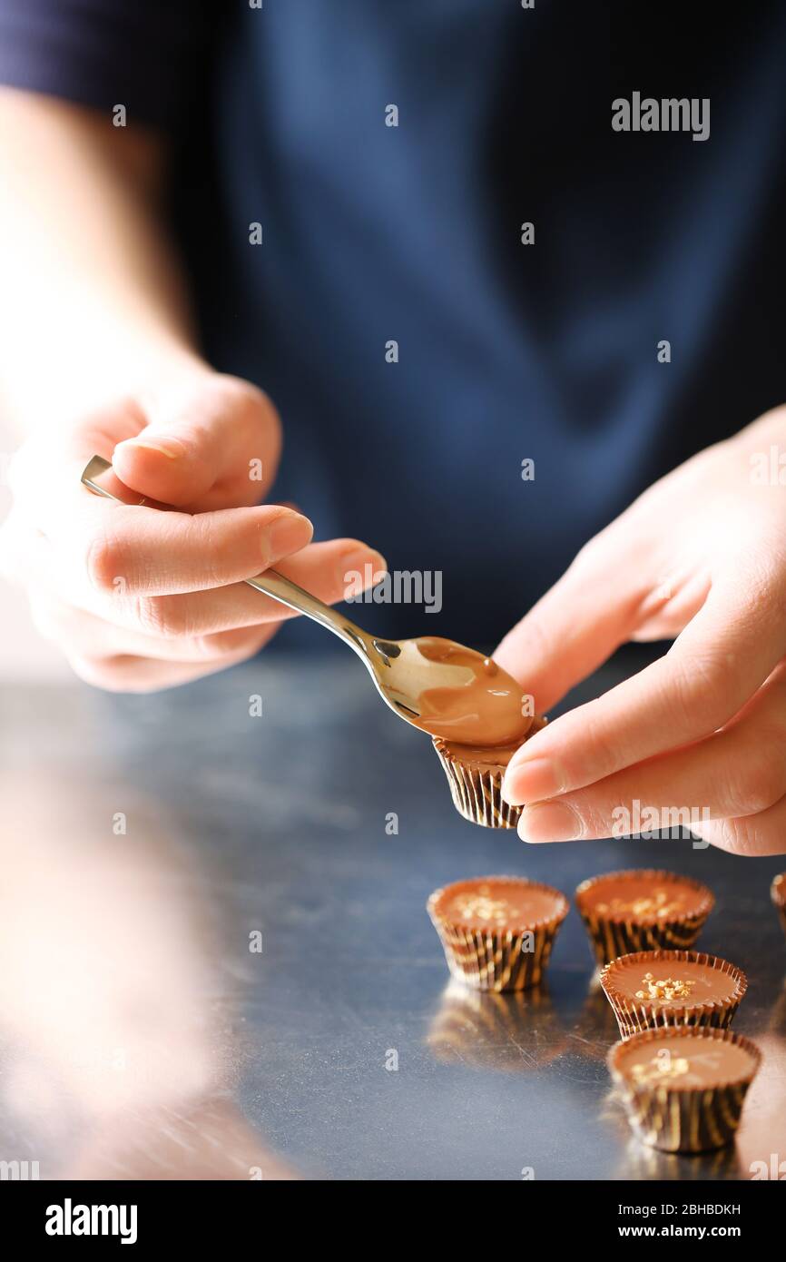 Stages chocolate production hi-res stock photography and images - Alamy