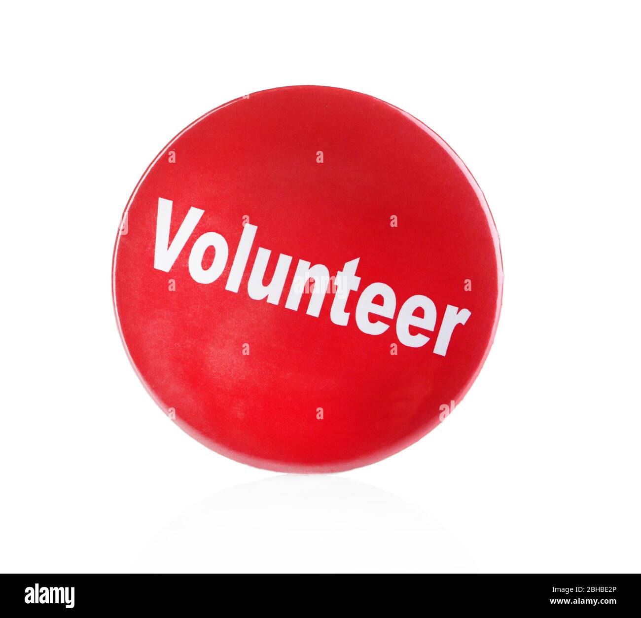 Red Volunteer Button