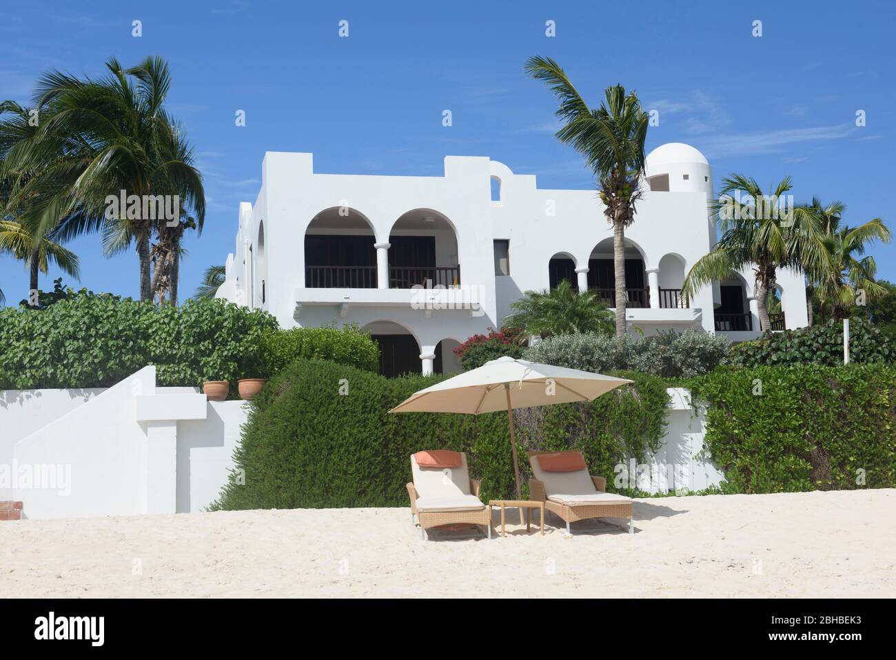 The Caribbean, Anguilla. Cap Juluca Resort beach Stock Photo - Alamy