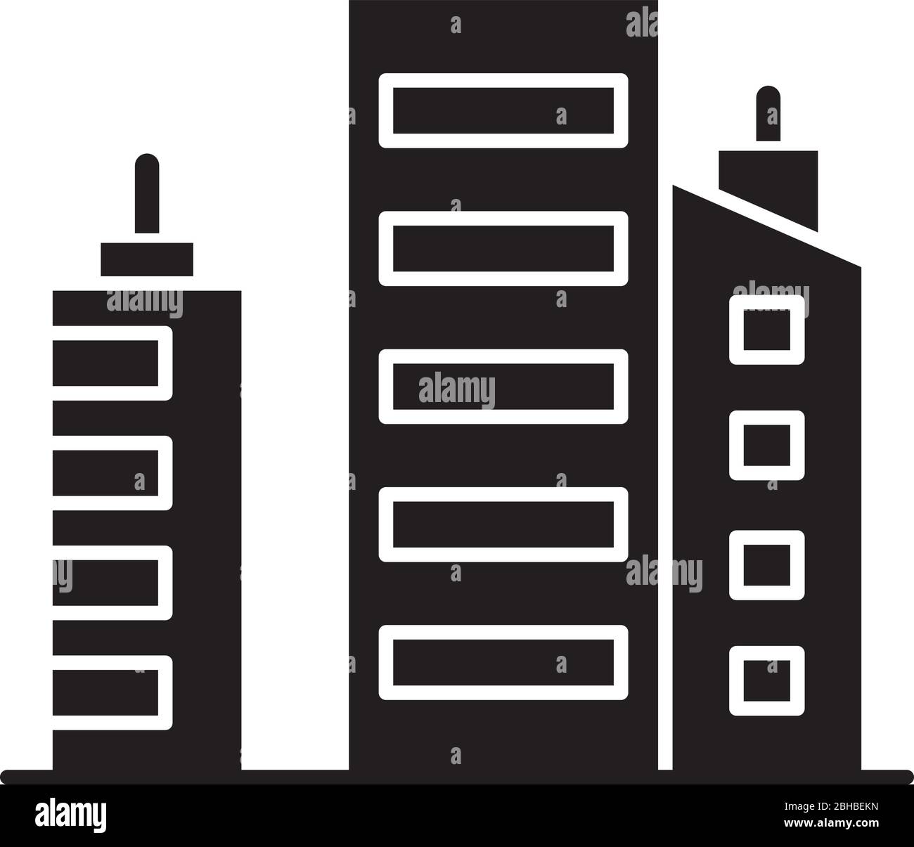 High rise building building complex business district Stock Vector ...