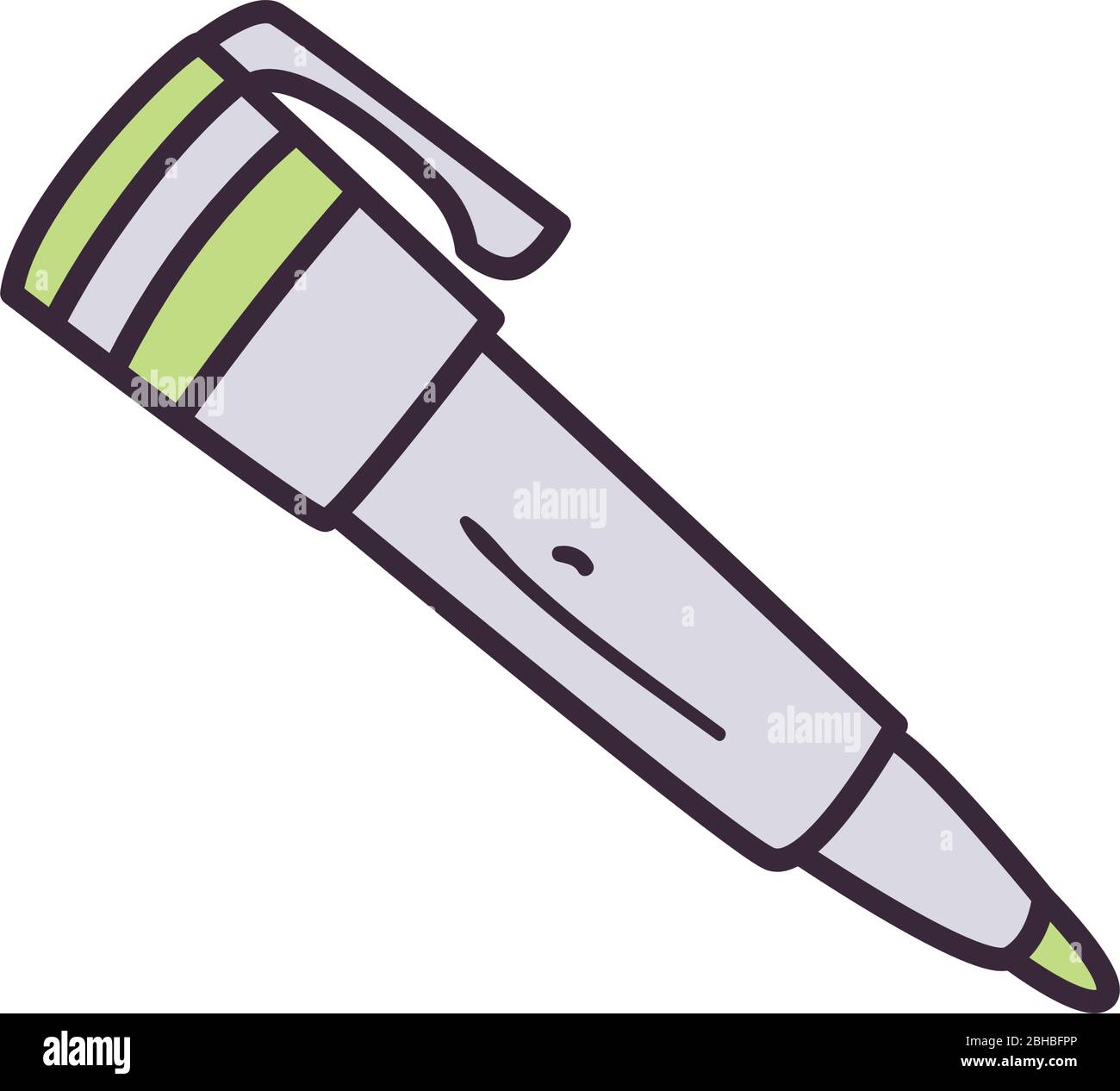 Pen fill style icon design, Tool draw art and learn theme Vector ...