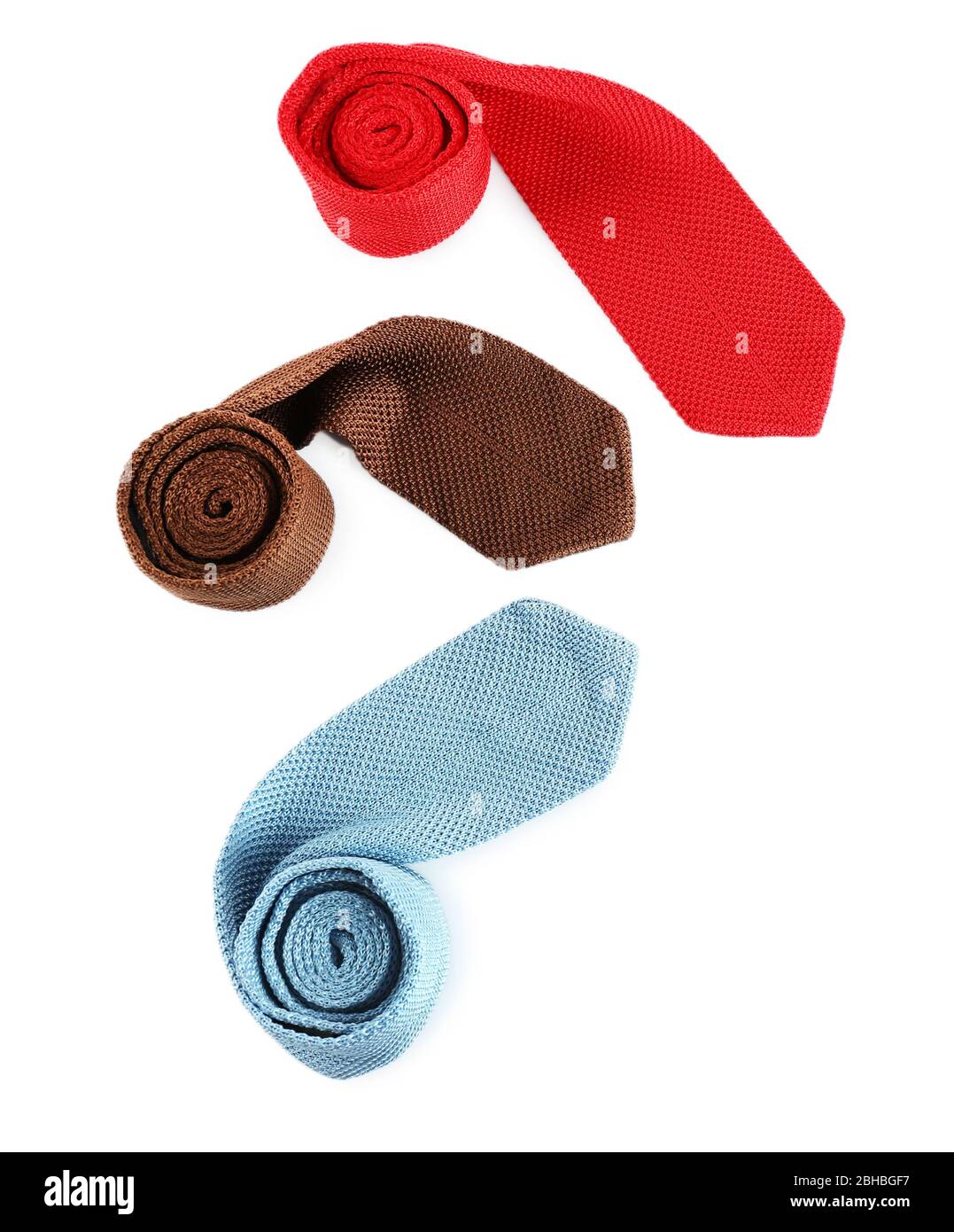 Colorful male ties isolated on white Stock Photo - Alamy