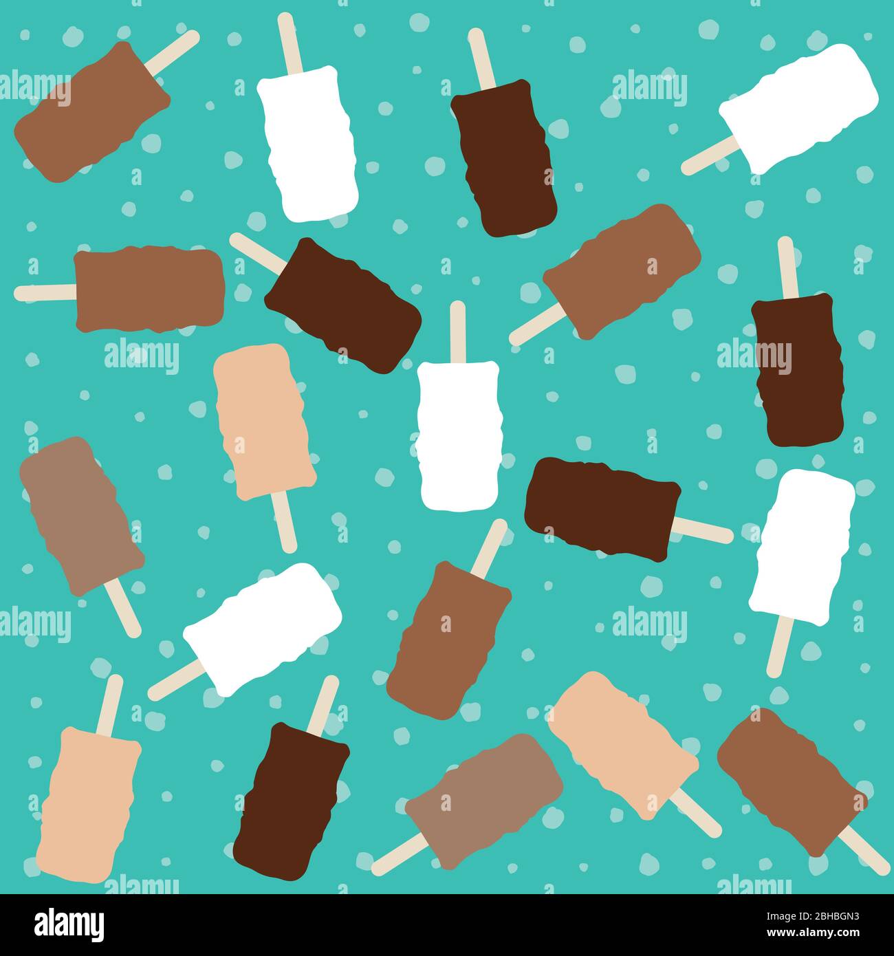 Ice cream seamless pattern. Chocolate ice cream Stock Vector Image ...