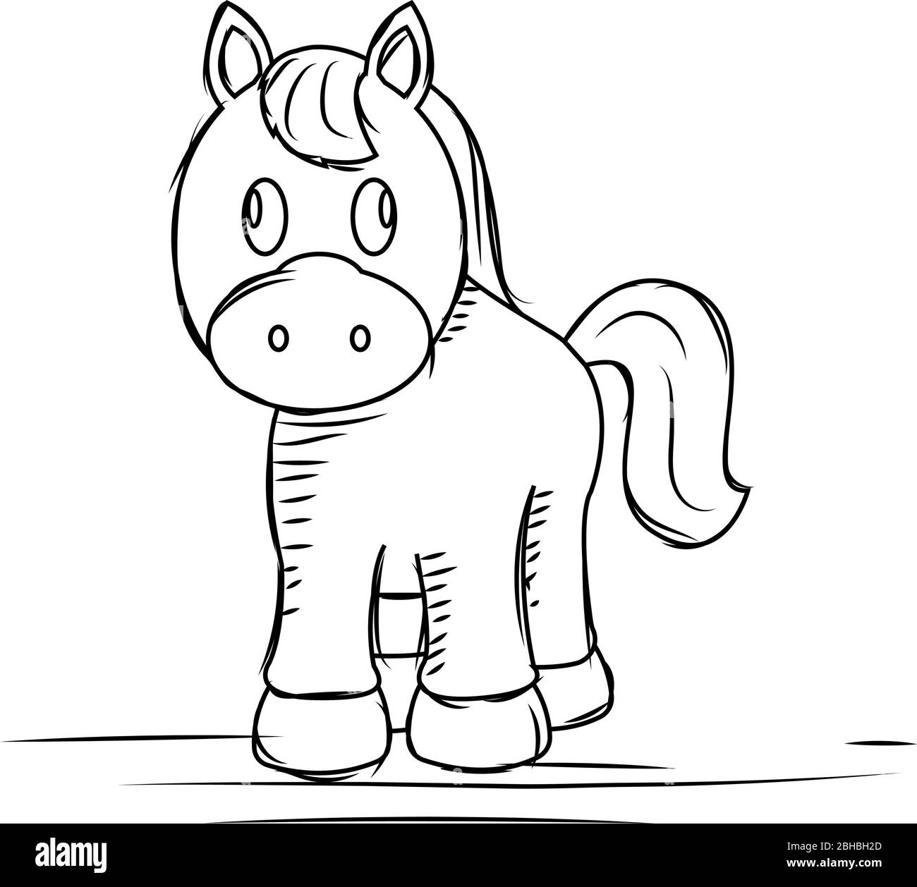 Set cartoon character adorable Black and White Stock Photos & Images ...