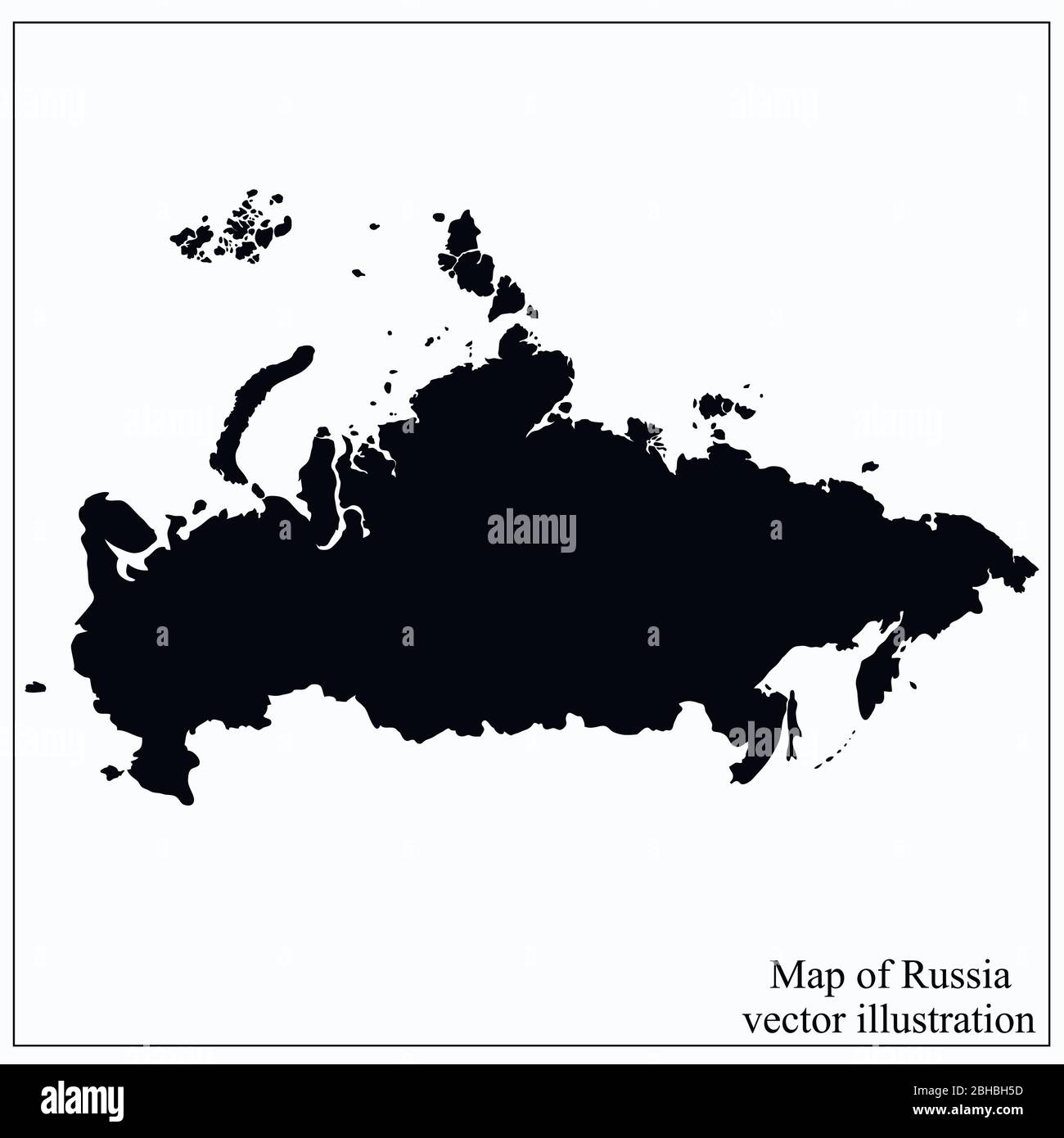 Bright Map of Russia. Map of Russia graphic illustration. Vector Stock ...