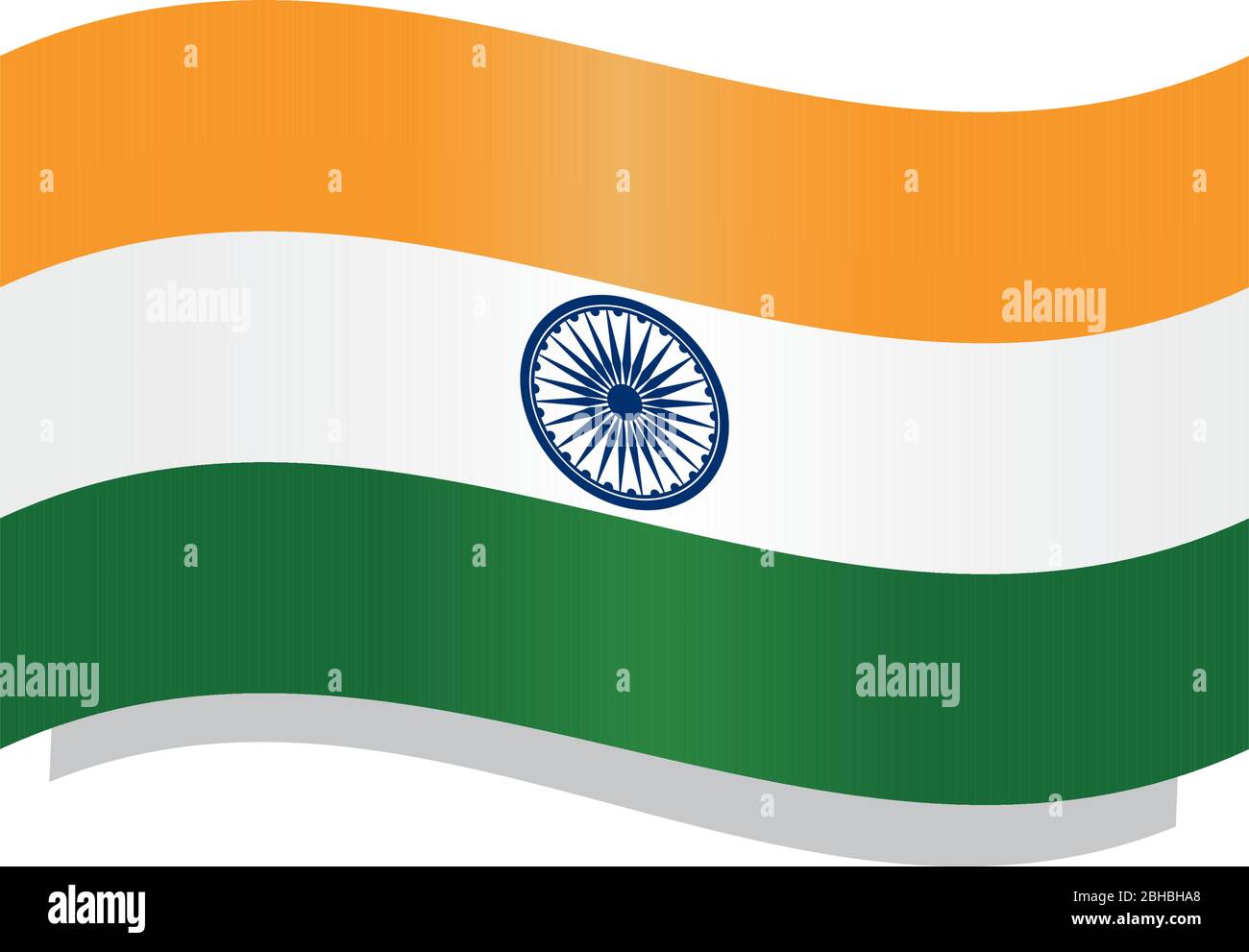 Waving flag of India Stock Vector Image & Art - Alamy