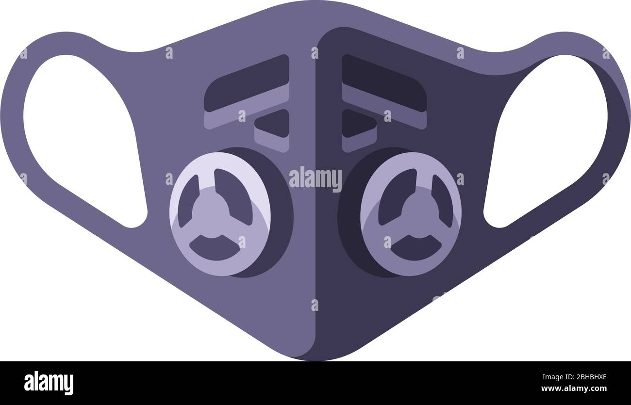 Black N99 medical face mask with valves. Virus protection flat ...