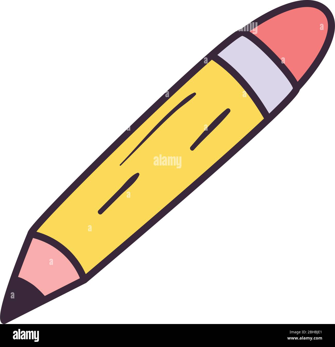Pencil fill style icon design, Tool draw art and learn theme Vector ...