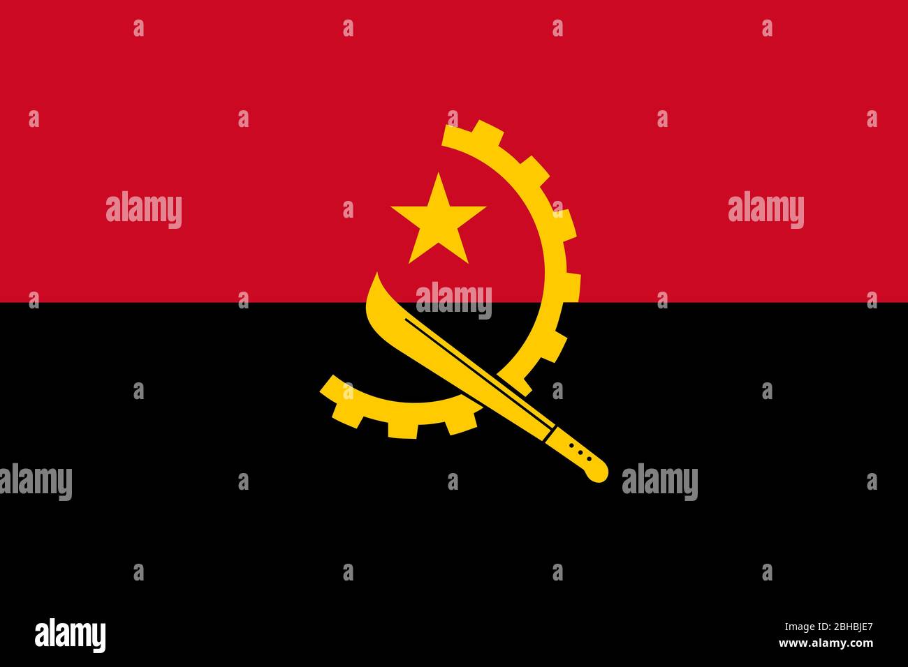 flag of Angola Stock Vector Image & Art - Alamy