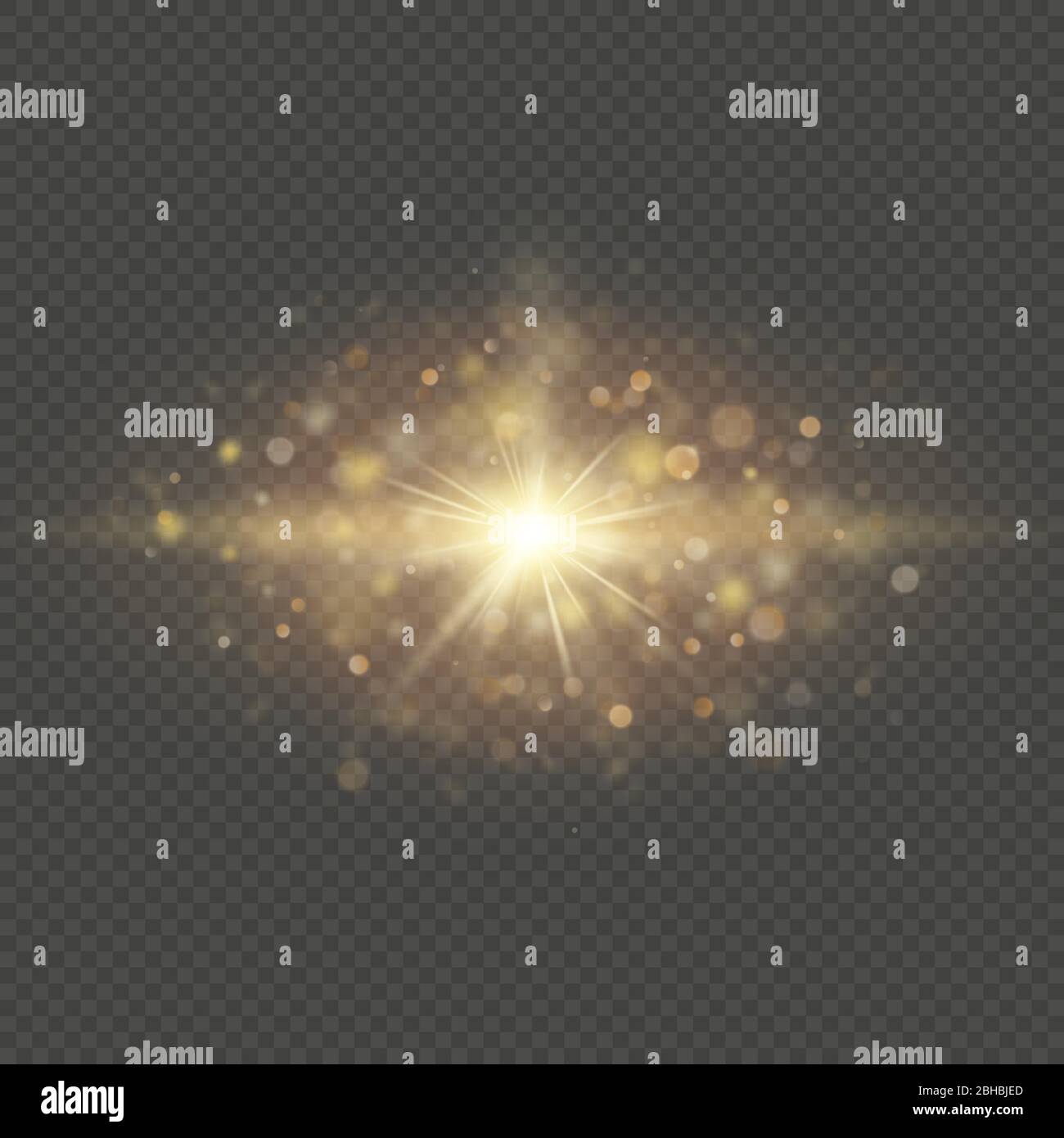 Special effect - shining star sun particles and sparks. Glitter and ...