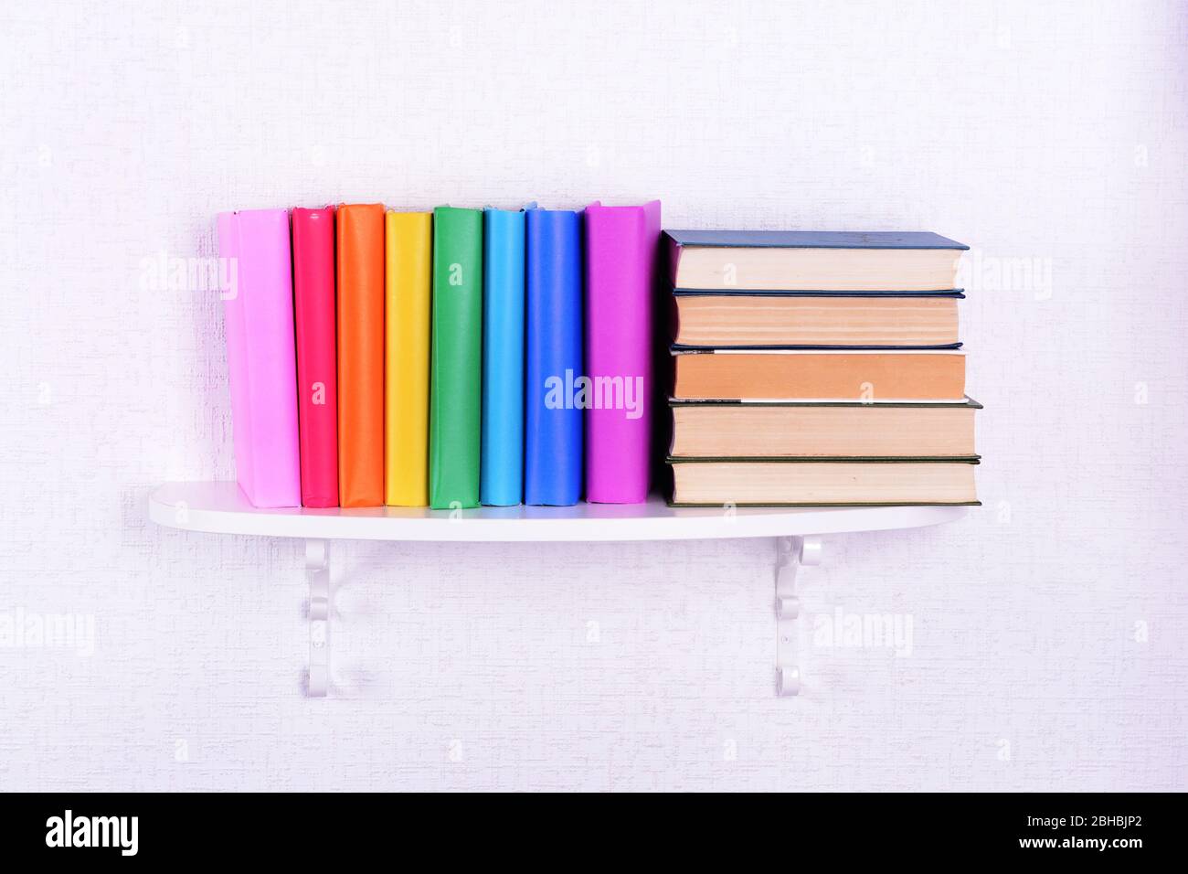 Colorful books on shelf hi-res stock photography and images - Alamy