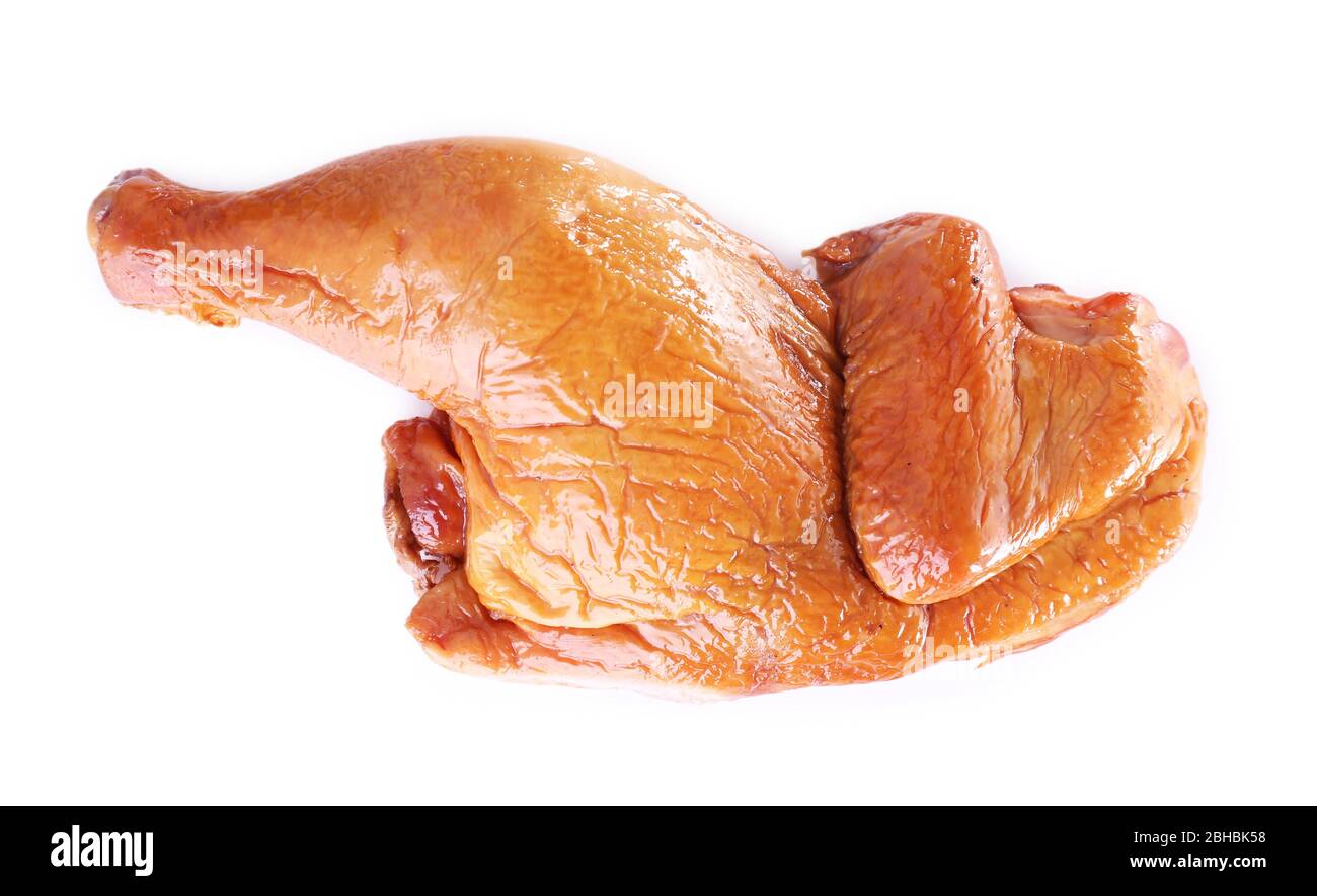 Smoked chicken leg isolated on white Stock Photo - Alamy