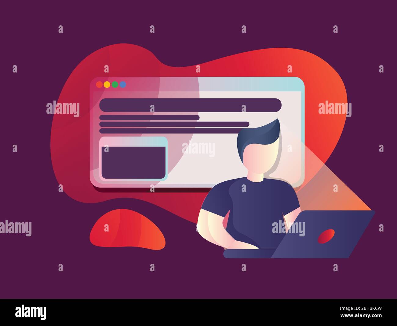 Landing page illustrations Stock Vector Images - Alamy