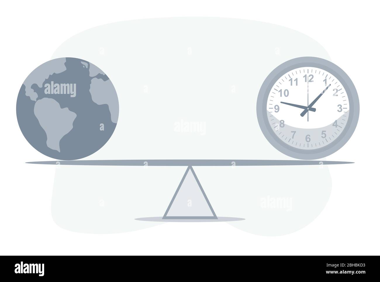 Balance of time - daily life balance concept. depicts the important of ...