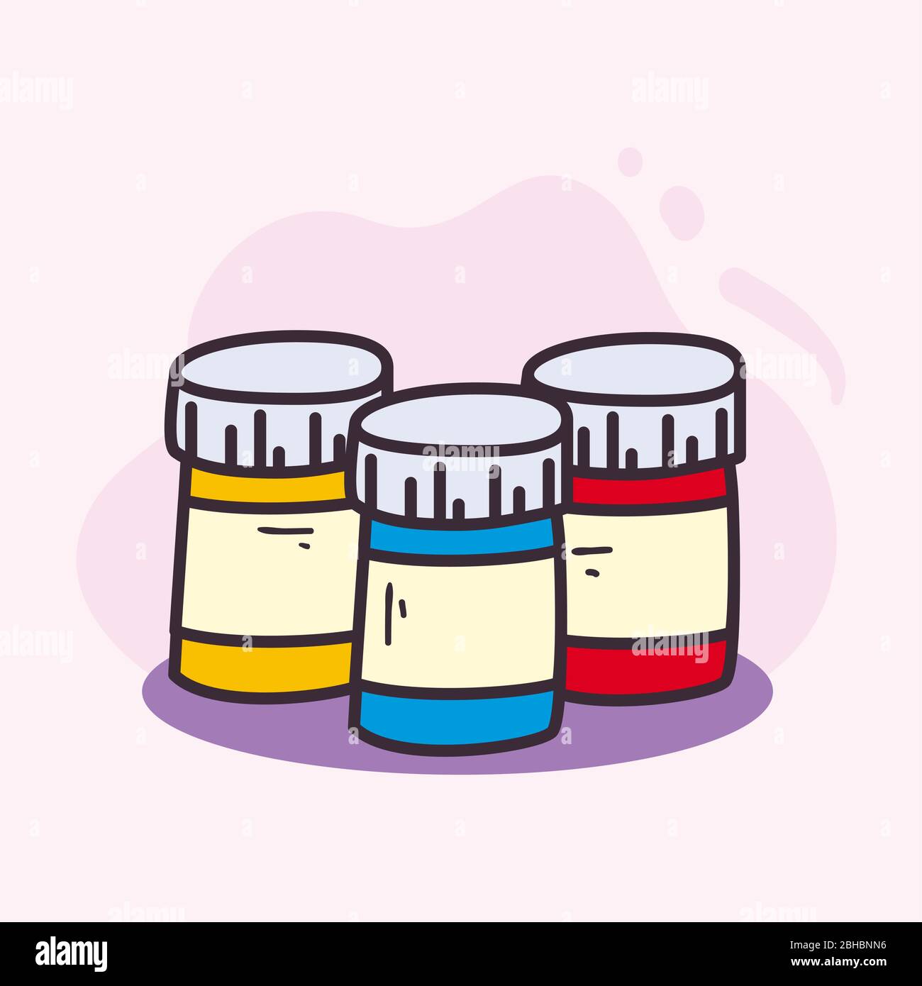 Paint jars design, Art creativity tool and work theme Vector ...