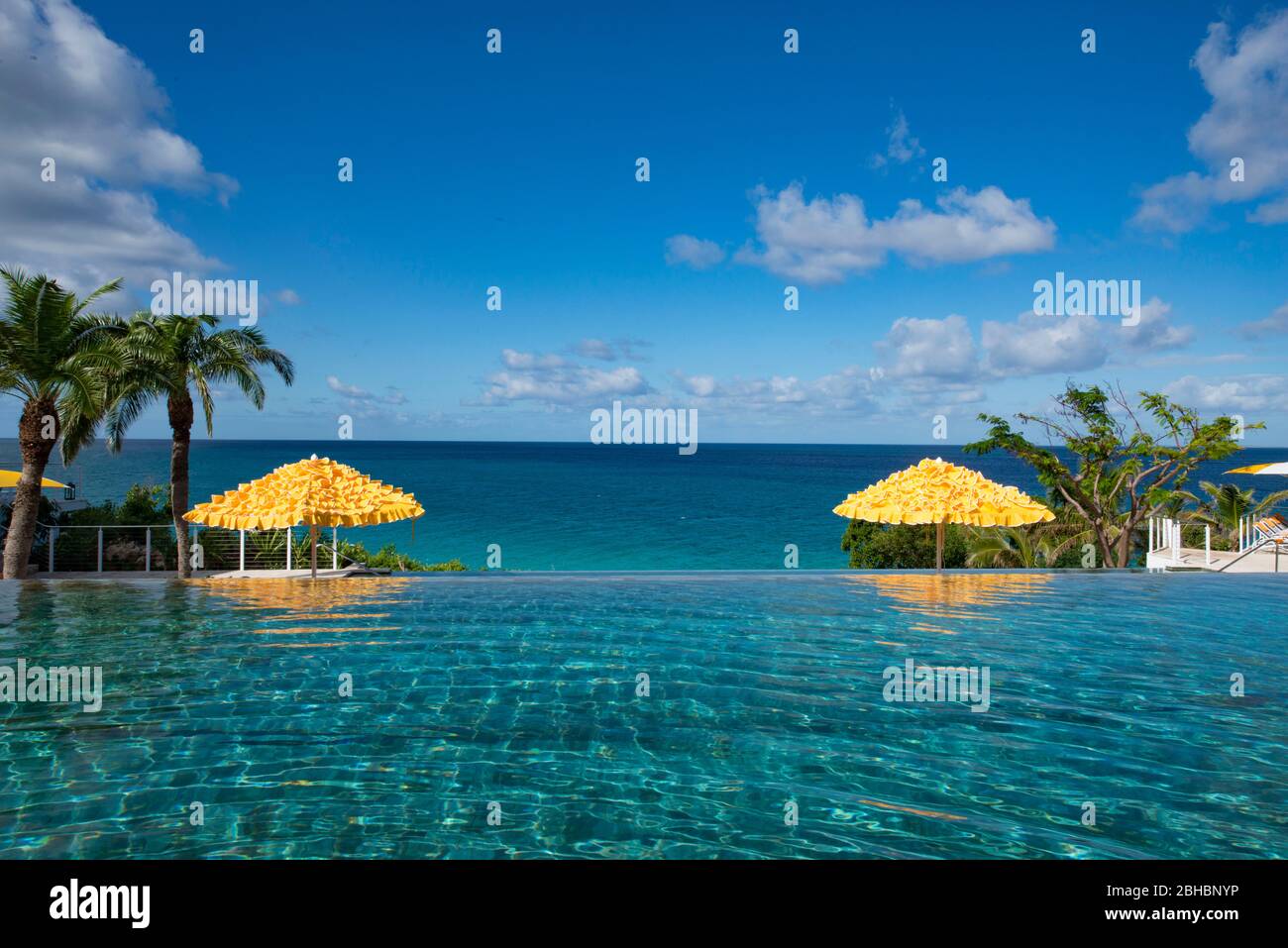 The Caribbean, Anguilla. The Malliouhana Hotel & Spa, pool Stock Photo ...