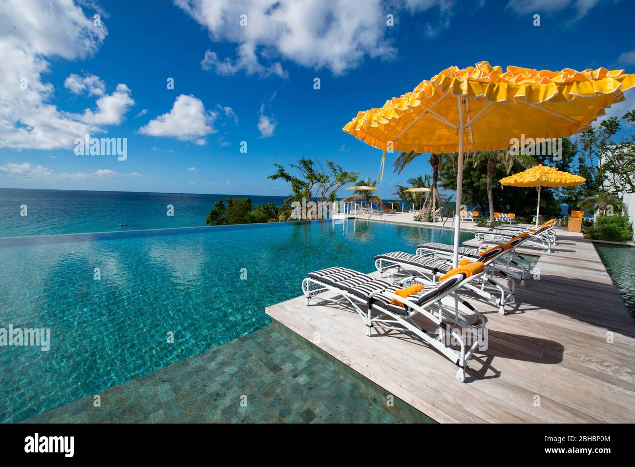 The Caribbean, Anguilla. The Malliouhana Hotel & Spa, pool Stock Photo ...