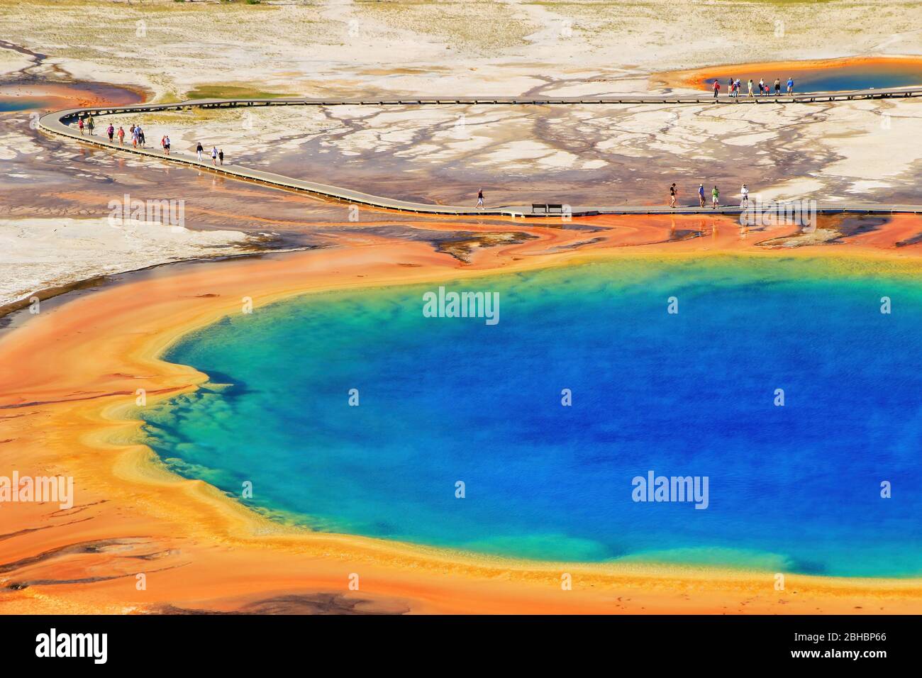Grand prismatic spring aerial view hi-res stock photography and images ...