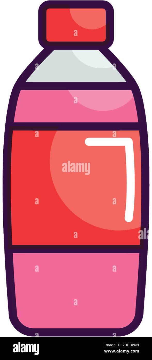 hydrating bottle icon over white background, line color style, vector ...