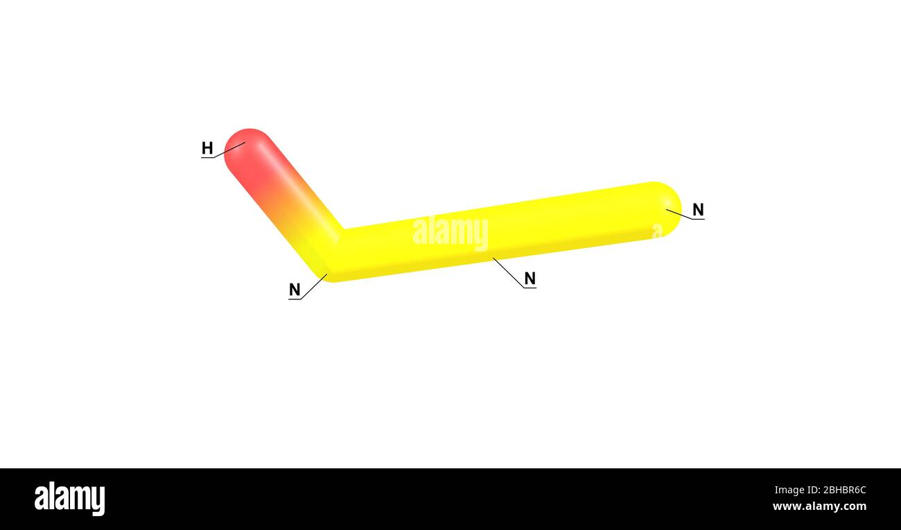 Hydrazoic acid or hydrogen azide or azoimide is a compound with the ...