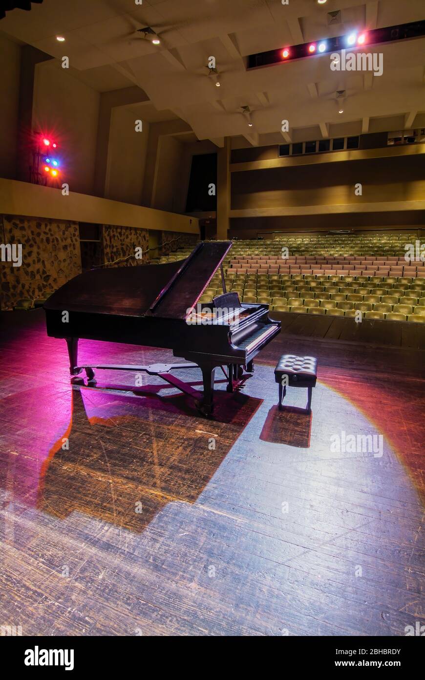Concert Grand Piano on stage at Concert Hall (Property Released) in ...