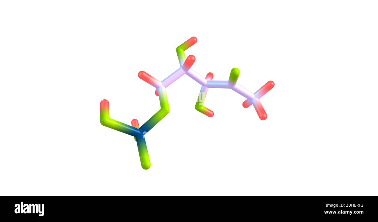 Dihydrogen phosphate or DOXP compound on white background. 3d ...