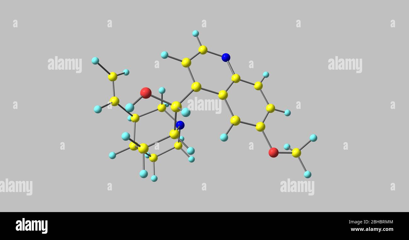Quinine is a medication used to treat malaria and babesiosis. 3d ...