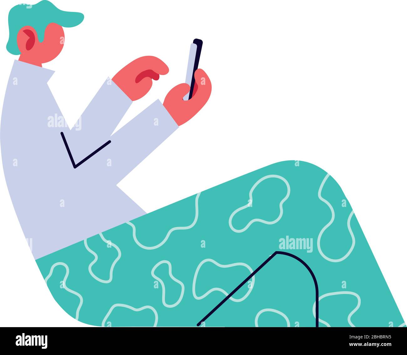 man connected on the cell phone vector illustration design Stock Vector ...