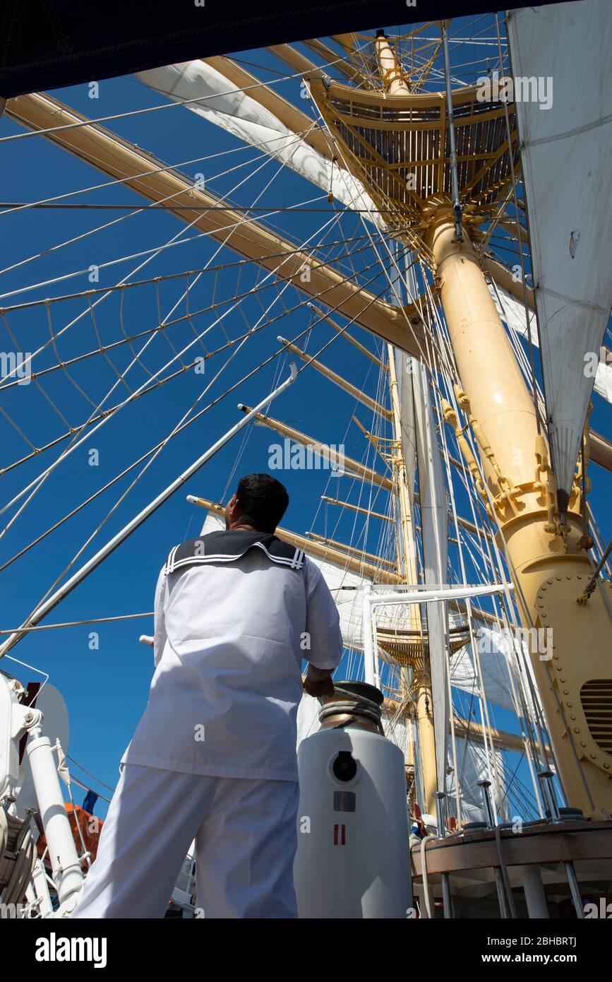 Caribbean, Lesser Antilles, Martinique, Star Clipper sailing ship ...