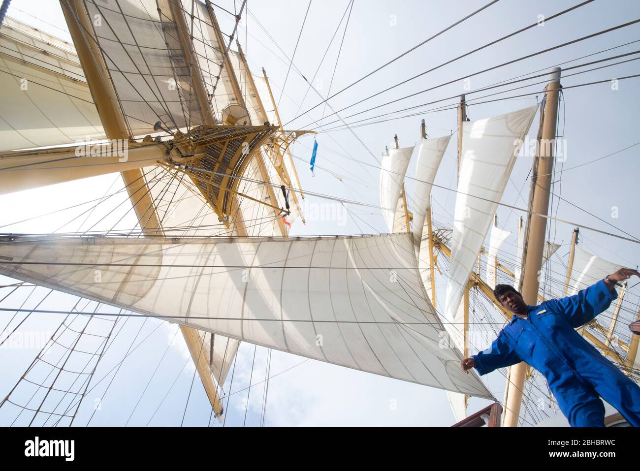 Caribbean, Lesser Antilles, Martinique, Star Clipper sailing ship Stock ...