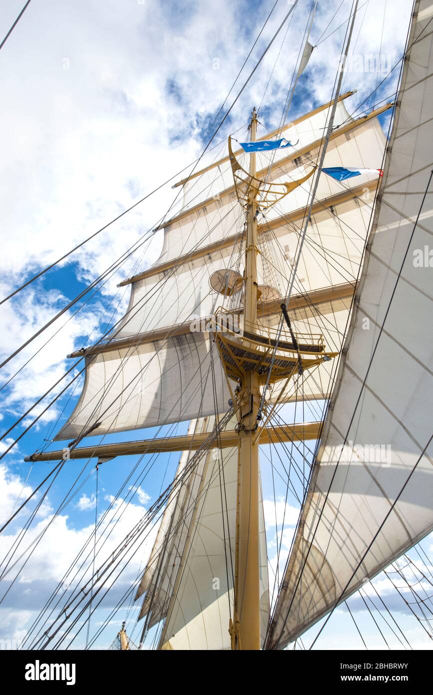Caribbean, Lesser Antilles, Martinique, Star Clipper sailing ship Stock ...