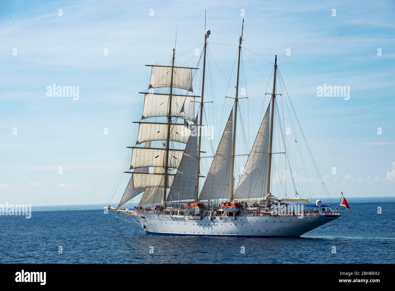 Caribbean, Lesser Antilles, Martinique, Star Clipper sailing ship Stock ...