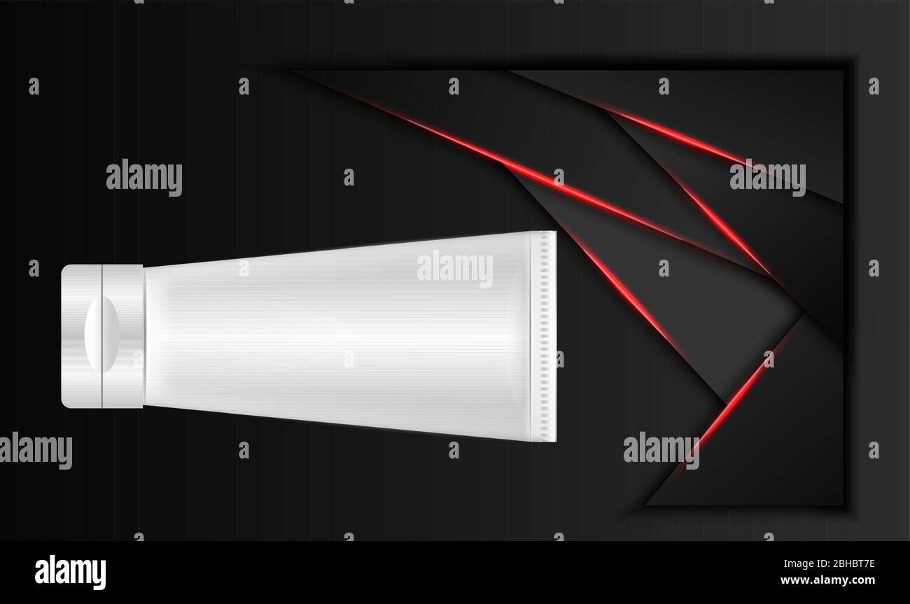 mock up illustration of toothpaste on abstract background Stock Vector ...