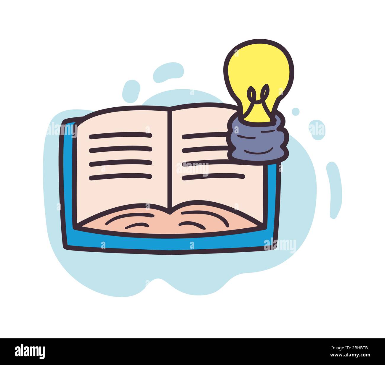 Book and light bulb design, Creativity artk theme Vector illustration ...
