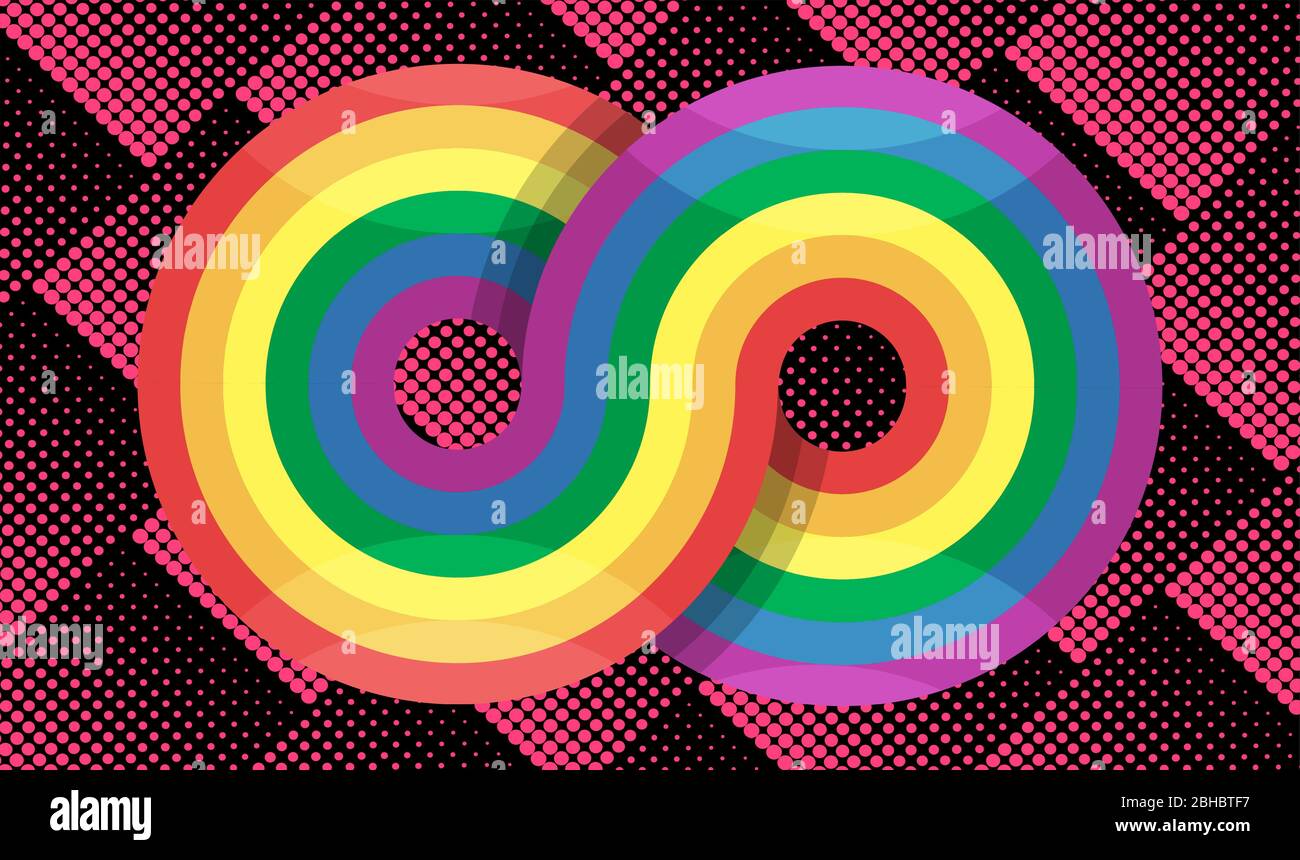 Abstract neon line shape loop Stock Vector Images - Alamy