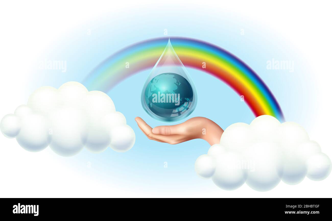 Illustration rainbow clouds on Stock Vector Images - Alamy