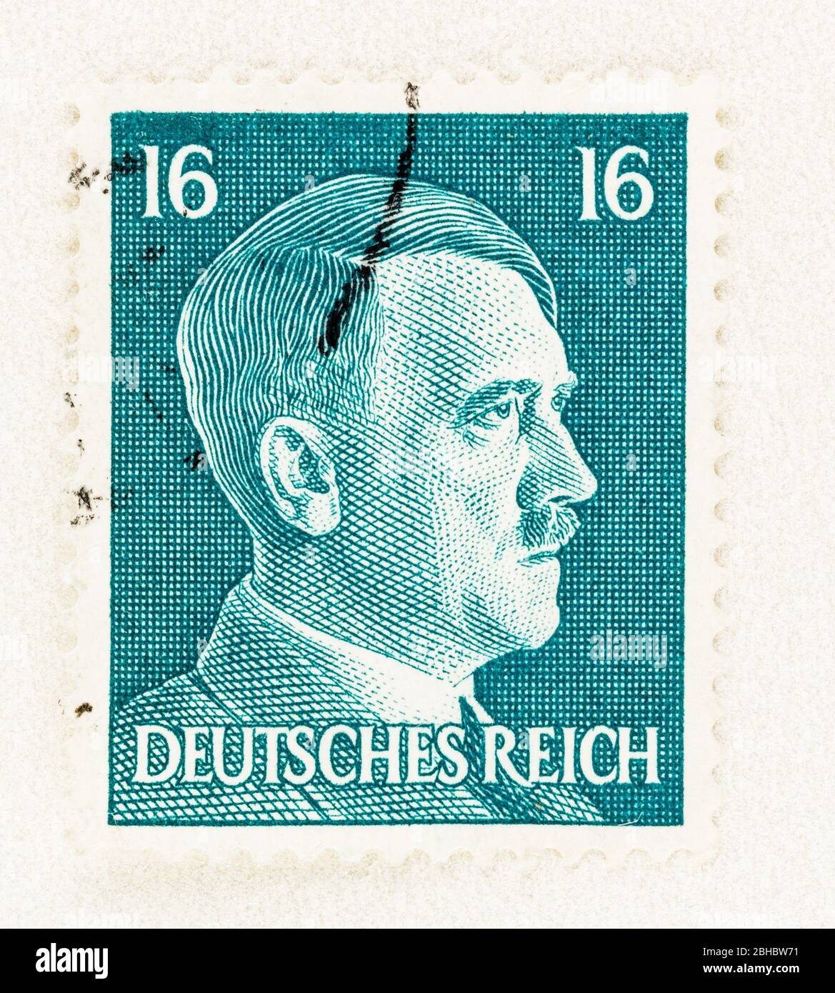 SEATTLE WASHINGTON - April 23, 2020: 1941 blue German Reich stamp ...