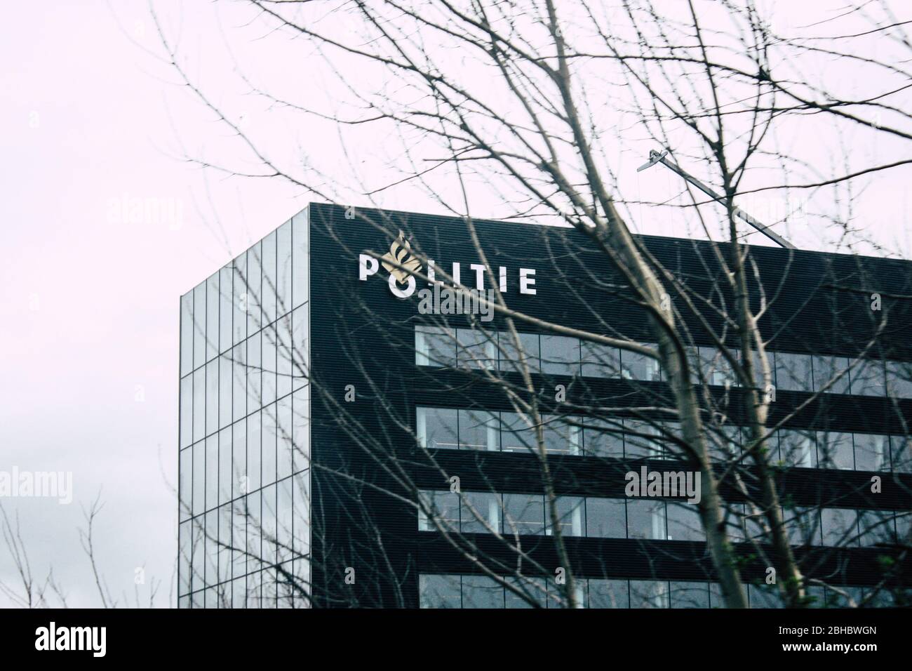 Rotterdam Netherlands March 18, 2019 View of a Dutch police building in ...
