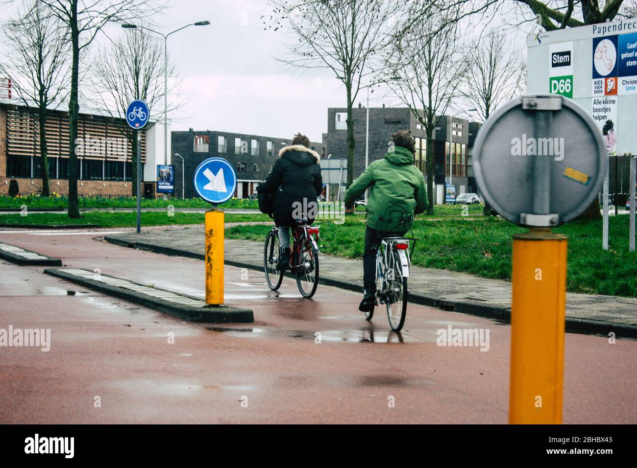 Papendrecht Netherlands March 12, 2019 View of unknown Dutch people ...