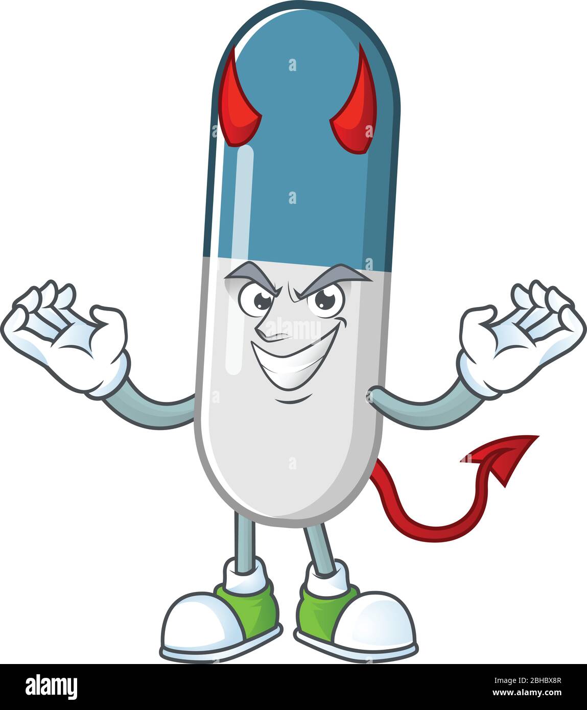 A picture of devil vitamin pills cartoon character design Stock Vector ...