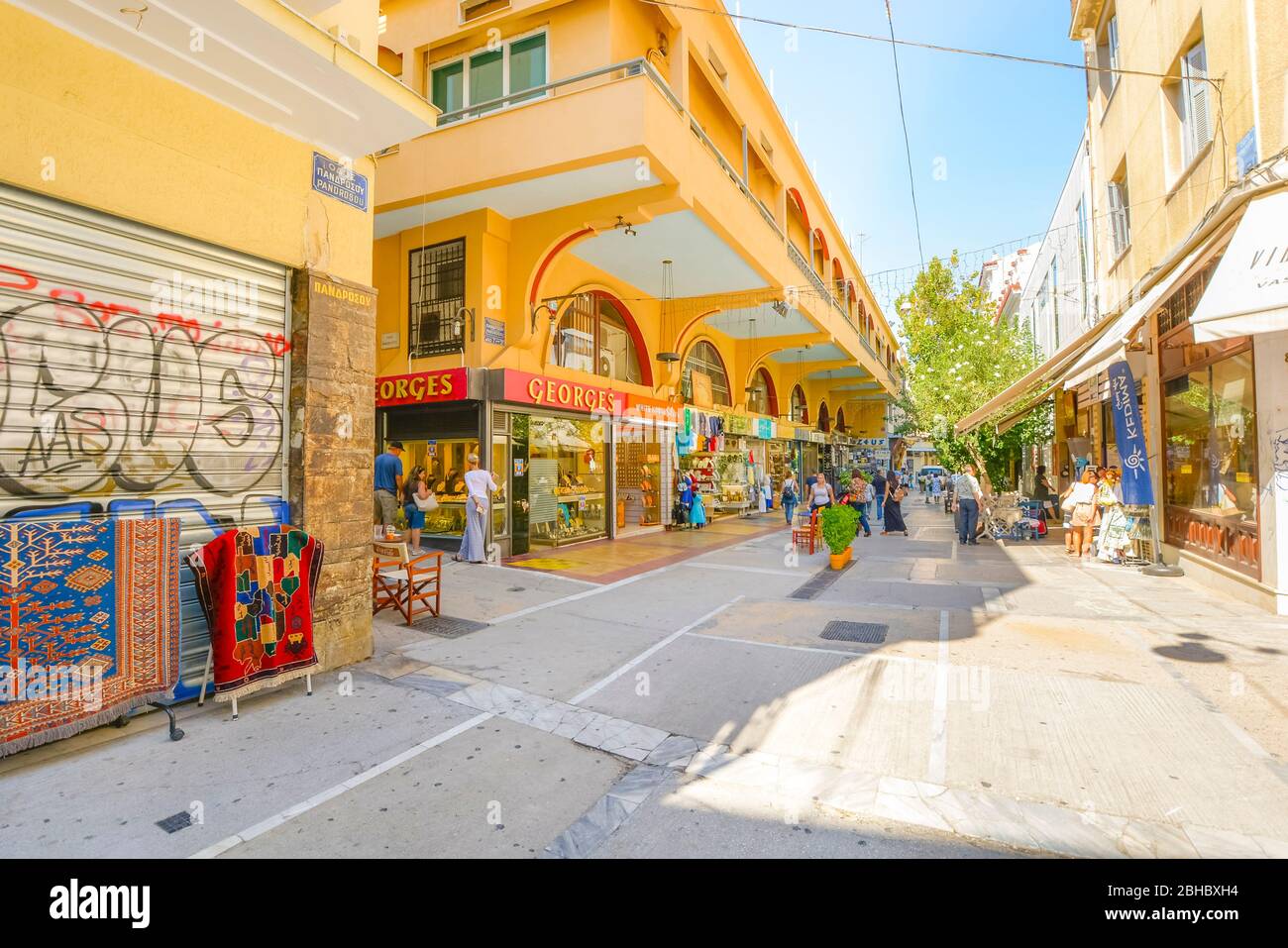 Plaka shopping district greece greek hi-res stock photography and ...