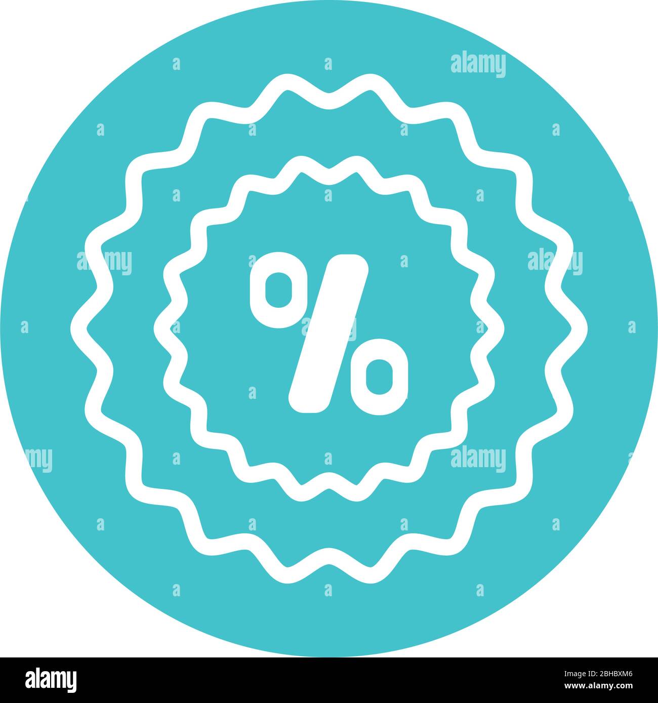 sale with percentage symbol icon over white background, block line ...