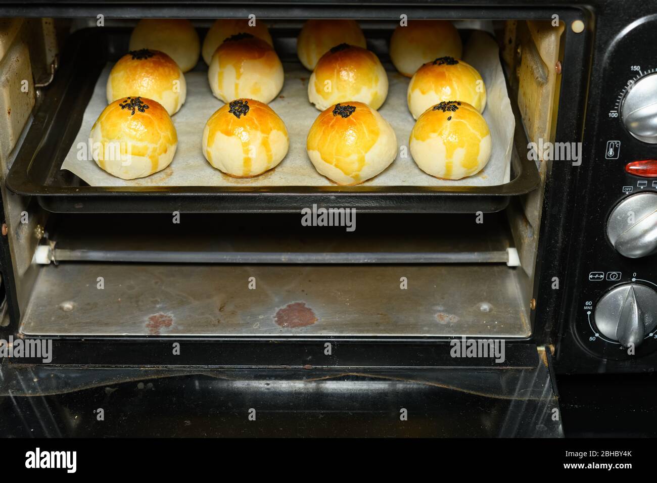 fresh homemade traditional chinese snack of preserved egg cakes just ...