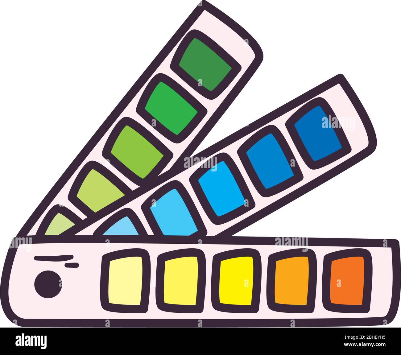 Color palette fill style icon design, Art creativity school abstract ...