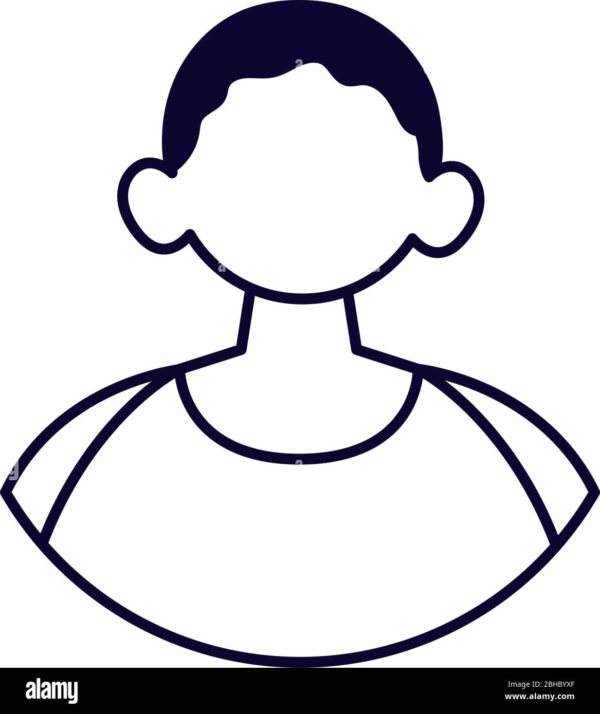 Young man faceless line hi-res stock photography and images - Alamy