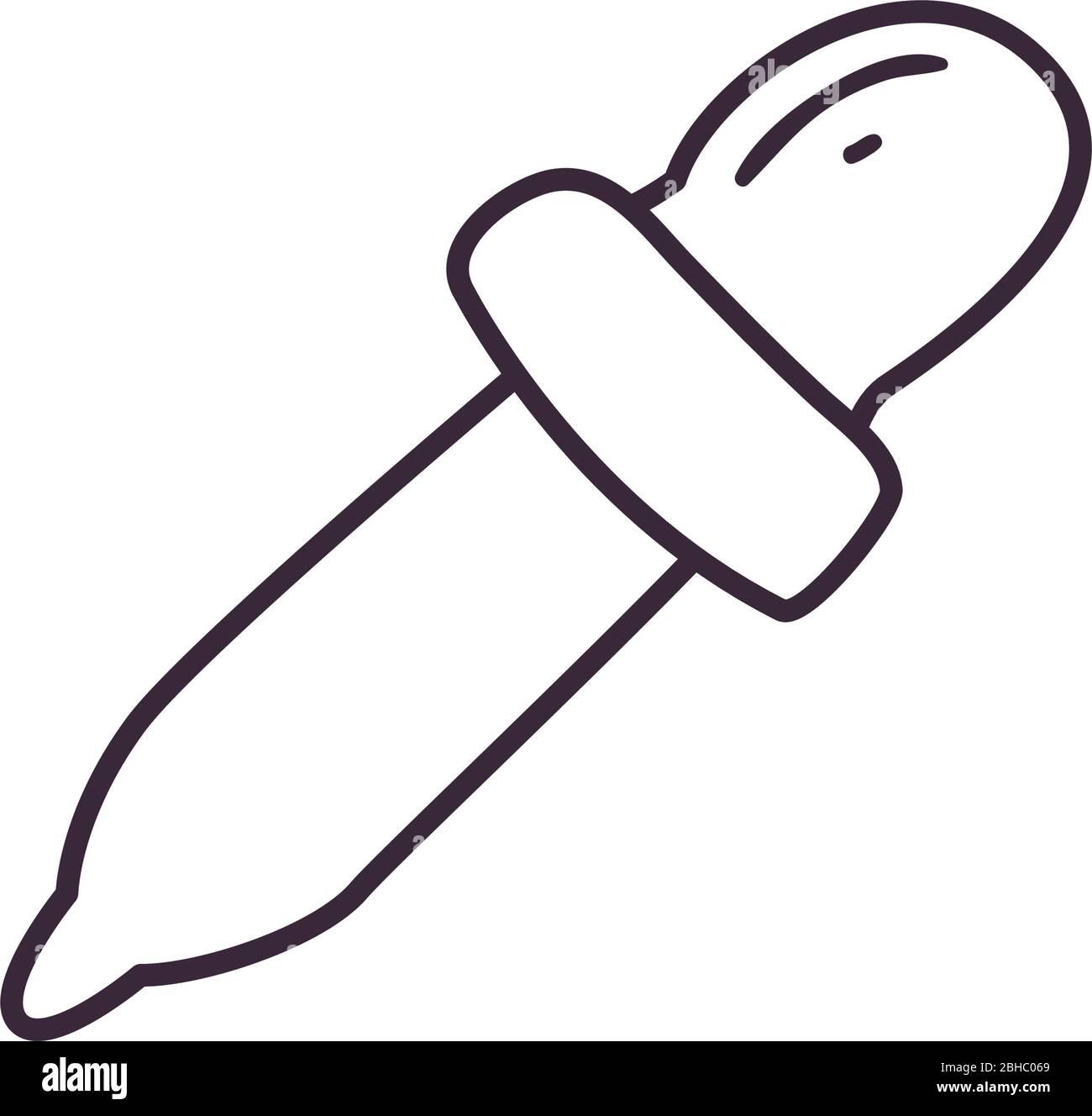 Dropper line style icon design, Chemistry science laboratory research ...